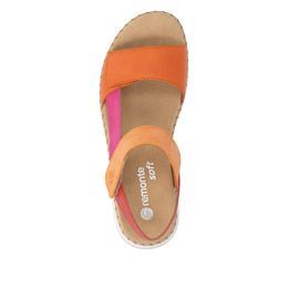 Remonte Sandale Damen Gr&ouml;&szlig;e 39 dunkelorange / pink / rot