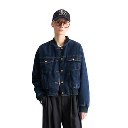 Marc O'Polo Damen Jeansjacke "aus Rigid Denim"dunkelblau, Gr. S, MARC O'POLO DENIM, unifarben, Obermaterial: 100% Baumwolle. Futter: 100% Polyester, Jacken