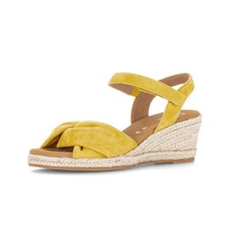 Gabor Damen Keilsandalette "Keilsandalette", Gr. 38gelb, Schuhe