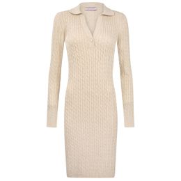 Strickkleid FELIX HARDY "Lang&auml;rmeliges Kabelstrickkleid", Damen, Gr. M, Normalgr&ouml;&szlig;en, beige, 100% Baumwolle, Kleider Strickkleid