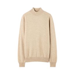 GOBI Cashmere Pullover 'Men's Essential Mock Neck Cashmere Sweater' Herren Gr&ouml;&szlig;e XL hellbeige