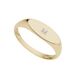 Firetti Damen Diamantring "Schmuck Geschenk Gold 333 Damenring Goldring Siegelring Diamant", 19, 0,01 P2 = erkennbare Einschl&uuml;sse, Diamanten Gelbgold