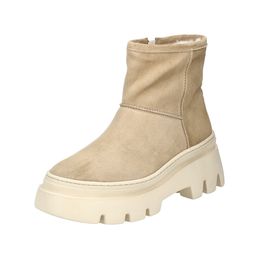 Paul Green Damen Stiefelette "Paul Green Stiefelette Veloursleder", Gr. 38,5, beige, Veloursleder, Schuhe