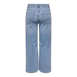 Only Damen High-waist-Jeans "ONLMADISON BLUSH HW CP WD DNM CRO371NOOS", blau, Gr. XS, unifarben, Denim/Jeans, Obermaterial: 92% Baumwolle, 6%