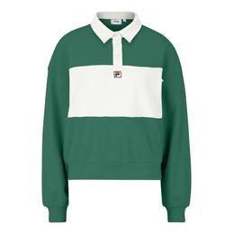 Fila Sweatshirt 'LANGOGNE' Damen Gr&ouml;&szlig;e M smaragd / wei&szlig;