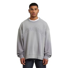 G-Star Raw G-star Sweater - 'Sunfaded Applique Loose Sweater' Herren Gr&ouml;&szlig;e XL grau