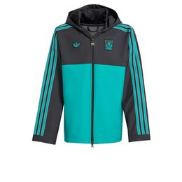 adidas originals Sportjacke 'FC Liverpool Terrace Icons' Jungen Gr&ouml;&szlig;e 152 petrol / schwarz