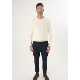 Rundhalspullover FELIX HARDY "Pullover mit Rundhalsausschnitt und Kn&ouml;pfen", Herren, Gr. XXL, ecru, 100% Baumwolle, Pullover Rundhalspullover