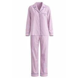 Polo Ralph Lauren Pyjama ' Shirting Stripes ' Damen Gr&ouml;&szlig;e L violettblau Winterkleid