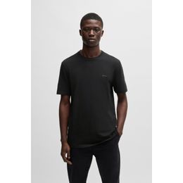 T-Shirt BOSS Orange "Tegood", Herren, Gr. M, schwarz (001_schwarz), Single Jersey, Obermaterial: 100% Baumwolle, unifarben, regular fit normal, Rundhals, eingesetzt eingefasste Kante, Shirts T-Shirt, Rundhalsausschnitt, Regular Fit, Logoschriftzug