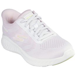 Skechers Damen Slip-On Sneaker "GO WALK NOW-KHLOE", Gr. 41, rosa, Textil, Schuhe, Freizeitschuh mit Fersenkissen und Slip-ins Technologie