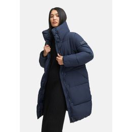Wintermantel Navahoo "Wolkenkuss 14", Damen, Gr. L (40), navy, Obermaterial: 100% Polyester. Innenfutter: 100% Polyester. Wattierung: 100% Polyester. &Auml;rmelfutter: 100% Polyester, Basic, gerade knieumspielend, &Auml;rmel ohne &Auml;rmelschlitz Rippb&uuml;ndchen, M&auml;ntel Wintermantel, Winter Steppmantel