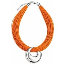 Kette mit Anh&auml;nger "Evora", Damen, Gr. onesize, Metall, orange, Collezione Alessandro, Basic, Halsketten, mit &uuml;ppigem Metallanh&auml;nger