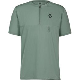 Scott Vertic Zip Funktionsshirt Herren - Gr&ouml;&szlig;e M - gr&uuml;n