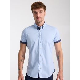 7camicie Businesshemd 'Roma Iconic Poplin Stretch Man Shirt Short Sleeve Light Blue' Herren Gr&ouml;&szlig;e 40 hellblau