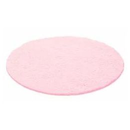 Hochflor-Teppich Ayyildiz TEPPICHE "Life Shaggy 1500" Gr. 10, pink, H:30mm &Oslash;:200cm, Kunstfaser, Teppiche, auch in rechteckig, Wohnzimmer, Langflor, gro&szlig;e Farbauswahl