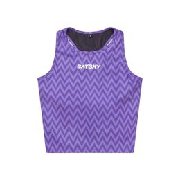 Saysky Zig Zag Combat Crop Top Bekleidung Damen lila XS