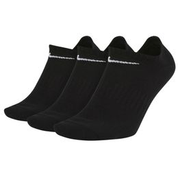 Nike Everyday Lightweight No-Show Training Socks (3 Pairs) Bekleidung Unisex schwarz S