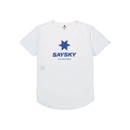 Saysky Zig Zag Flow T-Shirt Bekleidung Herren wei&szlig; S