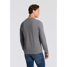 Mustang Herren Langarmshirt "Style Adrian", grau, Gr. S, Obermaterial: 100% Baumwolle, Shirts