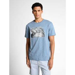 T-Shirt Tom Tailor, Jungen, Gr. 3XL, mountain spring blau, Single Jersey, Obermaterial: 100% Baumwolle, bedruckt, regular fit normal, Rundhals, Shirts T-Shirt, mit Foto Print