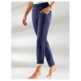 Schlupfhose Classic Basics, Damen, Gr. 23, Kurzgr&ouml;&szlig;en, blau (marine), 97% Polyester, 3% Elasthan, unifarben, lang, Hosen Schlupfhose