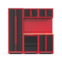 SONSTIGE Feistos FEISTOS Werkstatteinrichtung Novo 1 Metall Werkzeugschrank schwarz & rot 45,7x198x198cm