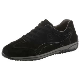 Gabor Damen Schn&uuml;rschuh "FLORENZ", Gr. 35, schwarz, Nubukleder, unifarben, Schuhe, mit kontrastfarbenen Ziern&auml;hten, Freizeitschuh, Halbschuh,