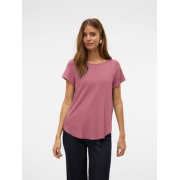 V&eacute;ro Moda VERO MODA Damen Blusenshirt "VMBELLA SS TOP WVN GA NOOS", rosa, Gr. M, unifarben, Web, Obermaterial: 97% Viskose, 3% Elasthan, Shirts,