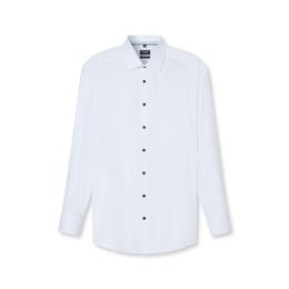 OLYMP Herren Businesshemd "OLYMP Luxor 24/Seven, Modern Fit, New Kent mit extra langem Arm", wei&szlig;, Gr. 39, 64% Baumwolle, 27% Polyester, 9% Elasthan,