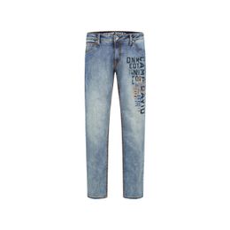 CAMP DAVID Herren Comfort-fit-Jeans, blau, Gr. 31, bedruckt, Denim/Jeans, Material: 72% Baumwolle, 26% Polyester, 2% Elasthan, Zusatz: Enth&auml;lt