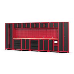 SONSTIGE Feistos FEISTOS Werkstatteinrichtung Novo 5 Metall Werkzeugschrank schwarz & rot 45,7x462x198cm