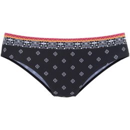 Lascana Damen Bikini-Hose, schwarz-bedruckt, Gr&ouml;&szlig;e 40