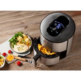 Domo DO530FR Hei&szlig;luft-Fritteuse - 4 L - Edelstahl - 1500 W LCD-Anzeige + 10 &euro; Filial-Gutschein