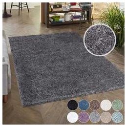 Hochflor-Teppich Carpet City "City Shaggy", grau (anthrazit), B:200cm H:30mm L:290cm, Polypropylen, Teppiche, Auch als L&auml;ufer, Langflor, Uni, Shaggy, flauschig-weich