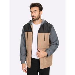Marco Donati Herren Blousonjacke in 2-in-1-Optik, camel-anthrazit-meliert, Gr&ouml;&szlig;e 50