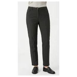 Stretch-Hose KjBRAND "Babsie", Damen, Gr. 42, N-Gr, schwarz gestreift, Web, Obermaterial: 47% Baumwolle, 45% Polyester, 6% Viskose, 2% Elasthan, regular fit lang, Hosen, mit Taschen