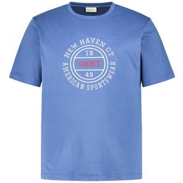 Gro&szlig;e Gr&ouml;&szlig;en Gant T-Shirt mit Label-Stickerei Farbe blau Gr&ouml;&szlig;e: 4XL