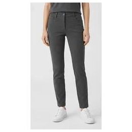Stoffhose MAC "SLIM", Damen, Gr. 44, L&auml;nge 28, silber shadow melange, Jersey, Obermaterial: 63% Viskose, 33% Polyamid, 4% Elasthan, meliert, slim fit kn&ouml;chellang, Hosen Stoffhose, Sommerhose im Five-Pocket Style
