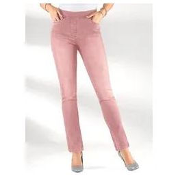 Schlupfjeans Inspirationen, Damen, Gr. 205, Extrakurzgr&ouml;&szlig;en, rosa (ros&eacute;), 76% Baumwolle, 22% Polyester, 2% Elasthan, unifarben, lang, Jeans Schlupfjeans