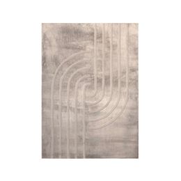 Teppich Kayoom "Peace 725", taupe, B:80cm H:22mm L:150cm, Polyester, Teppiche, Teppich, Kurzflor, Hochflor, Modernes Muster, Vegan, Fu&szlig;bodenheizungsgeeignet
