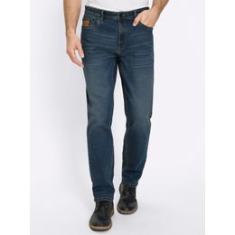Marco Donati Herren 5-Pocket-Jeans mit kontrastfarbenen N&auml;hten, dark blue denim, Gr&ouml;&szlig;e 54