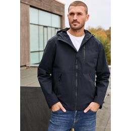 Street One MEN Herren Softshelljacke, blau, Gr. XL, unifarben, Stoff, Obermaterial: 100% Polyester. Futter: 100% Polyester, Jacken, wasserabweisend
