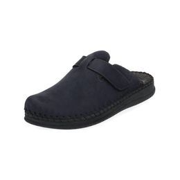 Hausschuh Rohde "Rohde Hausschuhe Leder", Herren, Gr. 42, blau (ocean), Leder, Schuhe Hausschuh