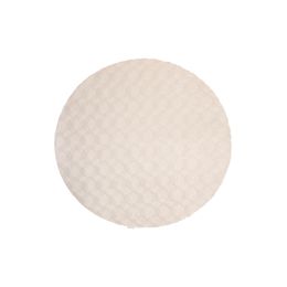 Teppich Kayoom "Royal Glow 825", creme, B:120cm H:30mm L:120cm &Oslash;:120cm, Polyester, Teppiche, Teppich, Auch in rund, Hochflor, Modernes Muster, Vegan