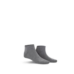Kunert Herren Sneakersocken "RICHARD", Gr. 47silber, meliert, Baumwollmischung, Socken, druckfreier Komfortbund, sportlicher Look