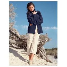 Fleecejacke Casual Looks, Damen, Gr. 21, blau (marine), 100% Polyester, unifarben, l&auml;ssig geschnitten, Jacken Fleecejacke