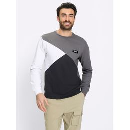 Catamaran Sports Herren Sweatshirt mit Rippb&uuml;ndchen, grau-schwarz, Gr&ouml;&szlig;e 44/46