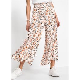 bonprix Palazzo-Hose aus flie&szlig;ender Viskose, beige, Gr.42, Bequeme Hose aus flie&szlig;ender Viskose mit weitem Bein, aus Viskose