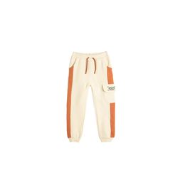 KOTON Hose Jungen Gr&ouml;&szlig;e 98/104 ecru / orange